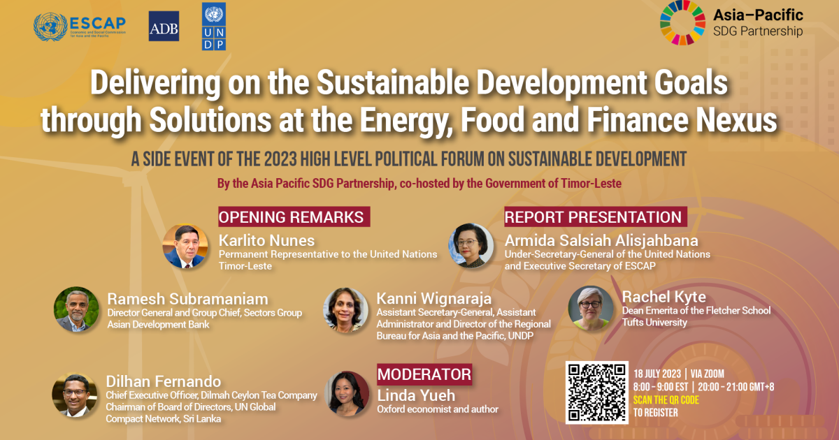 HLPF Side Event: Delivering on the Sustainable Development Goals through Solutions at the Energy ...